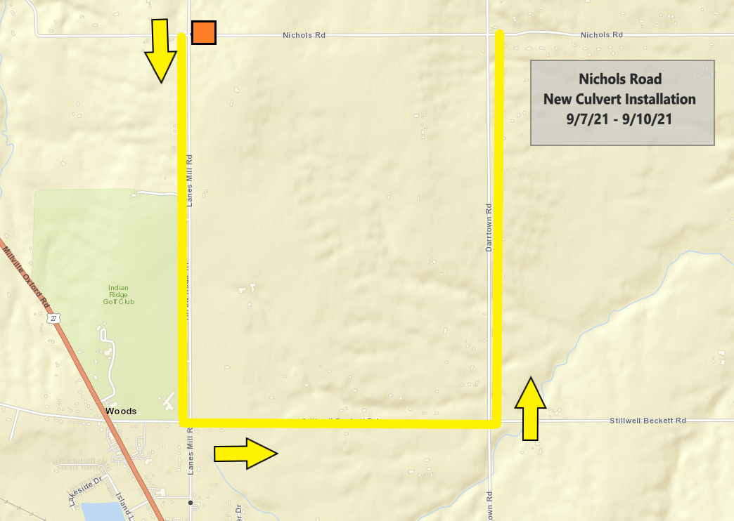 New Culvert Installation Closes Nichols Road | Butler County Engineer's ...