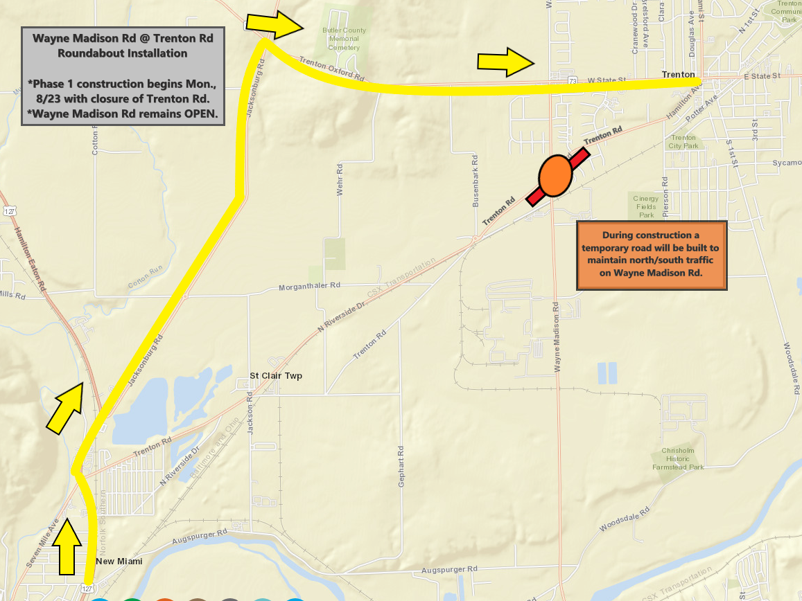 Trenton Road Closes for Roundabout construction | Butler County ...