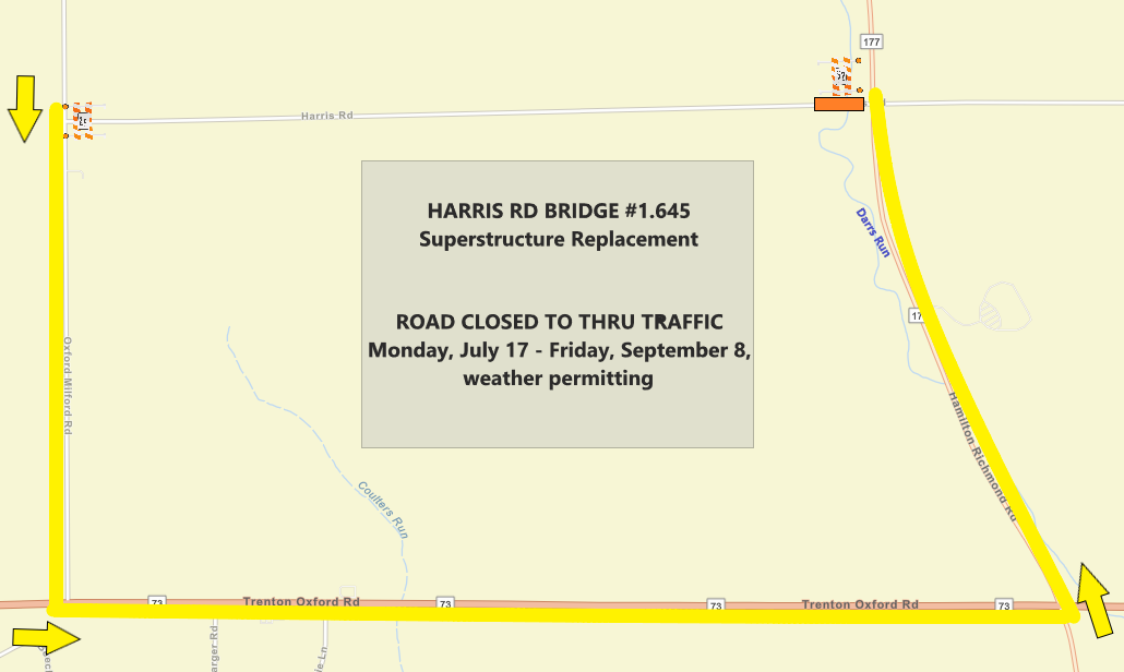 Harris Road Bridge Construction Begins July 17th | Butler County ...