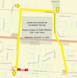 Hamilton Mason Road to close for One Day | Butler County Engineer's Office