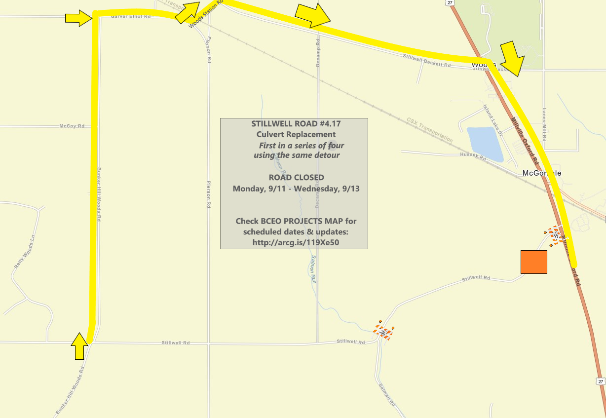 Stillwell road closes for the first of four culvert replacements ...