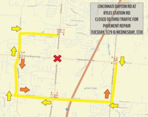 Cincinnati Dayton Road at Kyles Station Road roundabout closes 7/29 and ...
